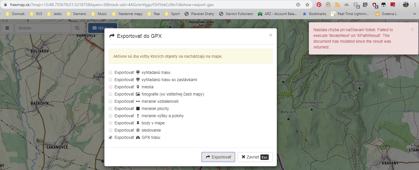 Chyba pri GPX eporte ulozeneho tracku · Issue #485 · FreemapSlovakia ...