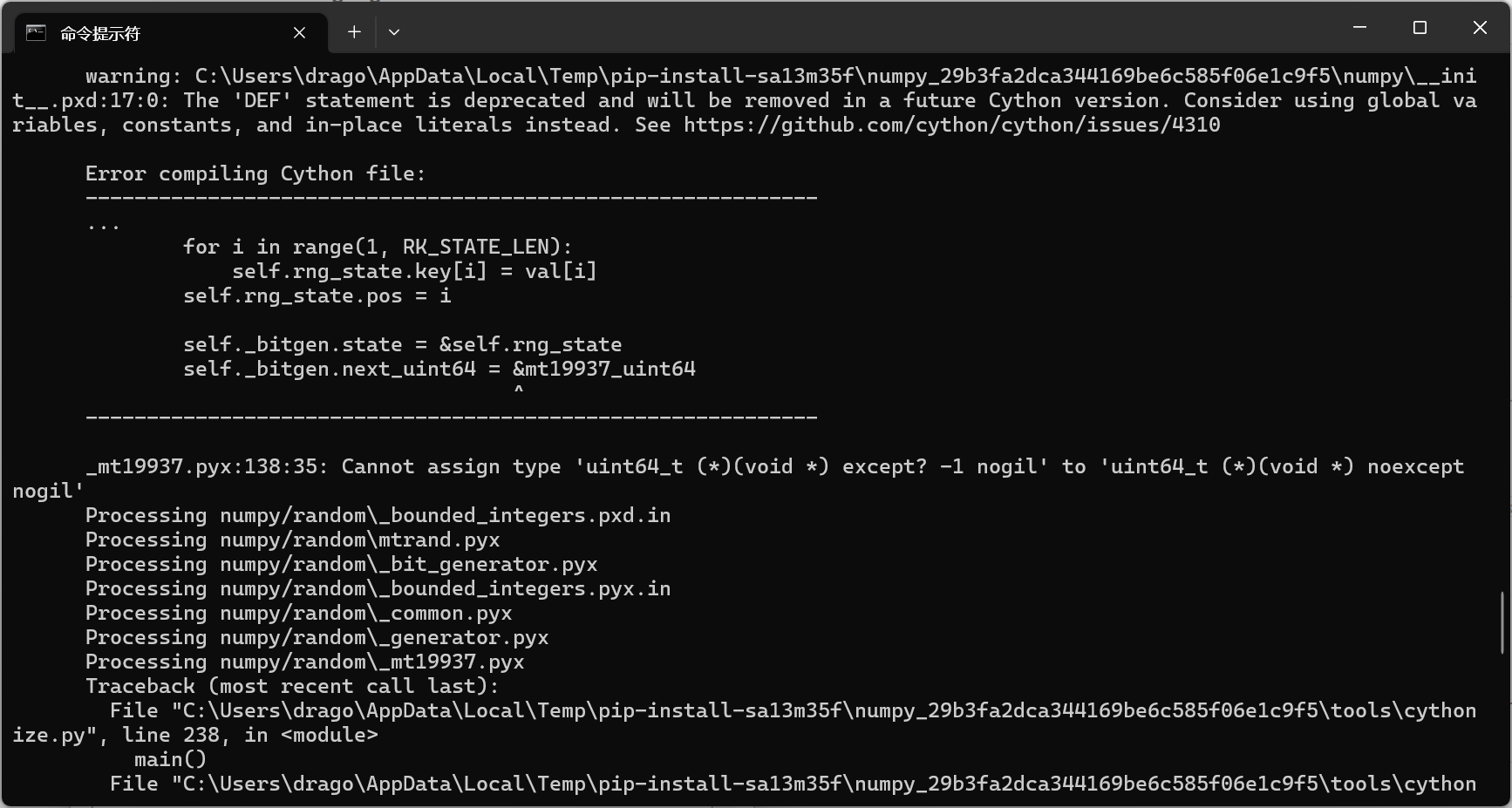 Bug It Doesnt Look Like Python 311 Is Supported Yet · Issue 865
