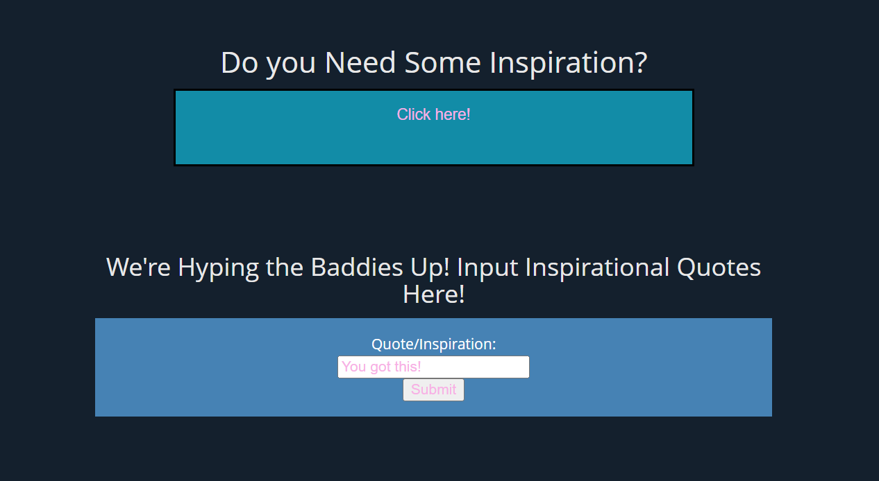 Team Baddies Project Approval Presentation | Team Baddies Fastpage