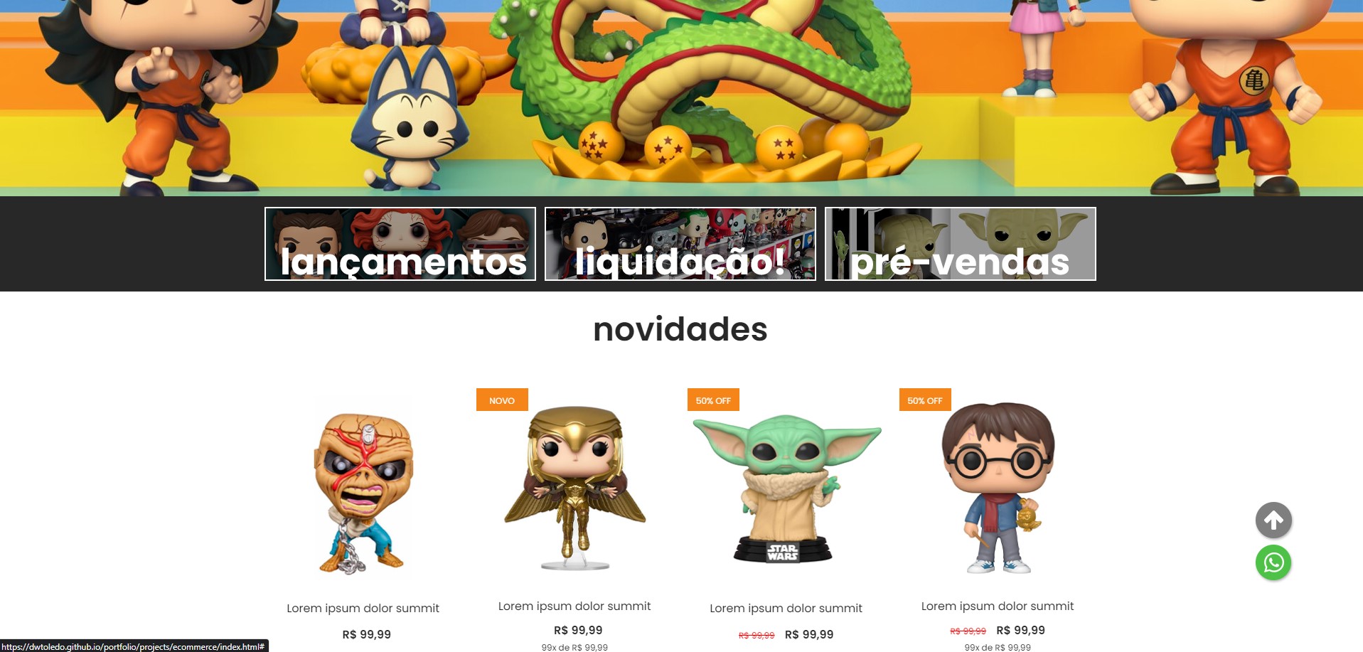 GitHub - dwtoledo/Funko-Store: Engaging static website featuring a ...