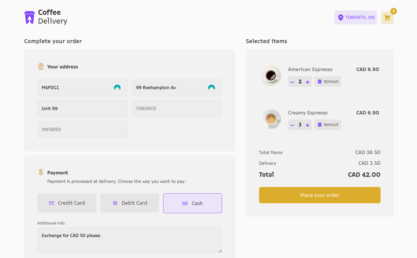 GitHub - dwtoledo/Ignite-Coffee-Shop: This project is a coffee shop ...