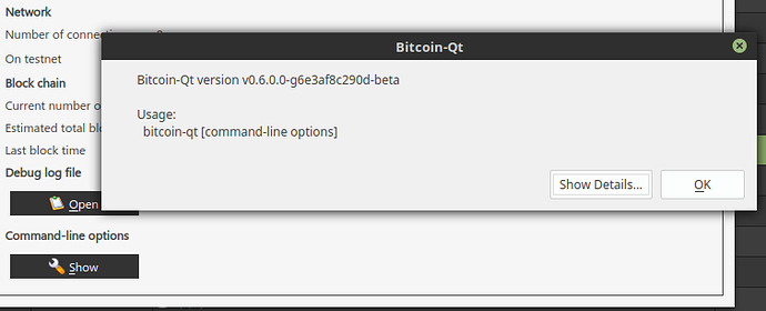 qt: command line options window still shows qt: command line options window still shows