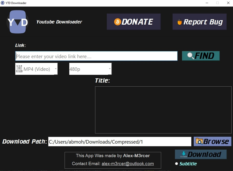 GitHub - Alex-M3rcer/ytd-app: Youtube downloader app