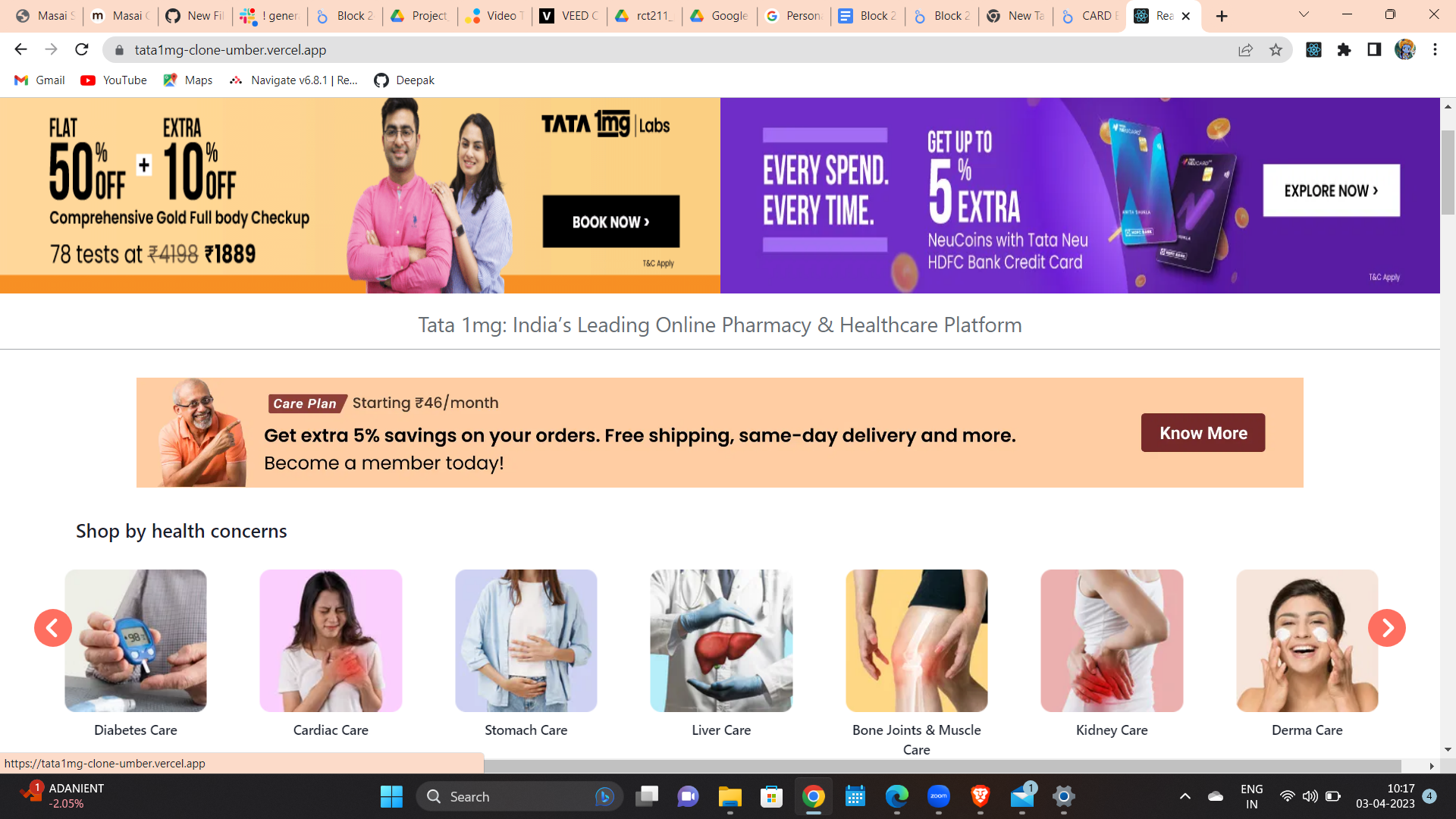 GitHub - gauravpardeshi1/Tata-1mg-Store: Tata 1mg is an online healthcare platform that offers a ...