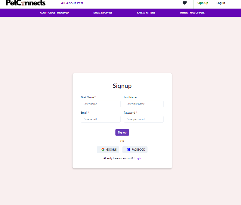 GitHub - AbhishekRaskar/PetFinder.com_Clone: At Pet Connects, we're driven by our deep love and ...