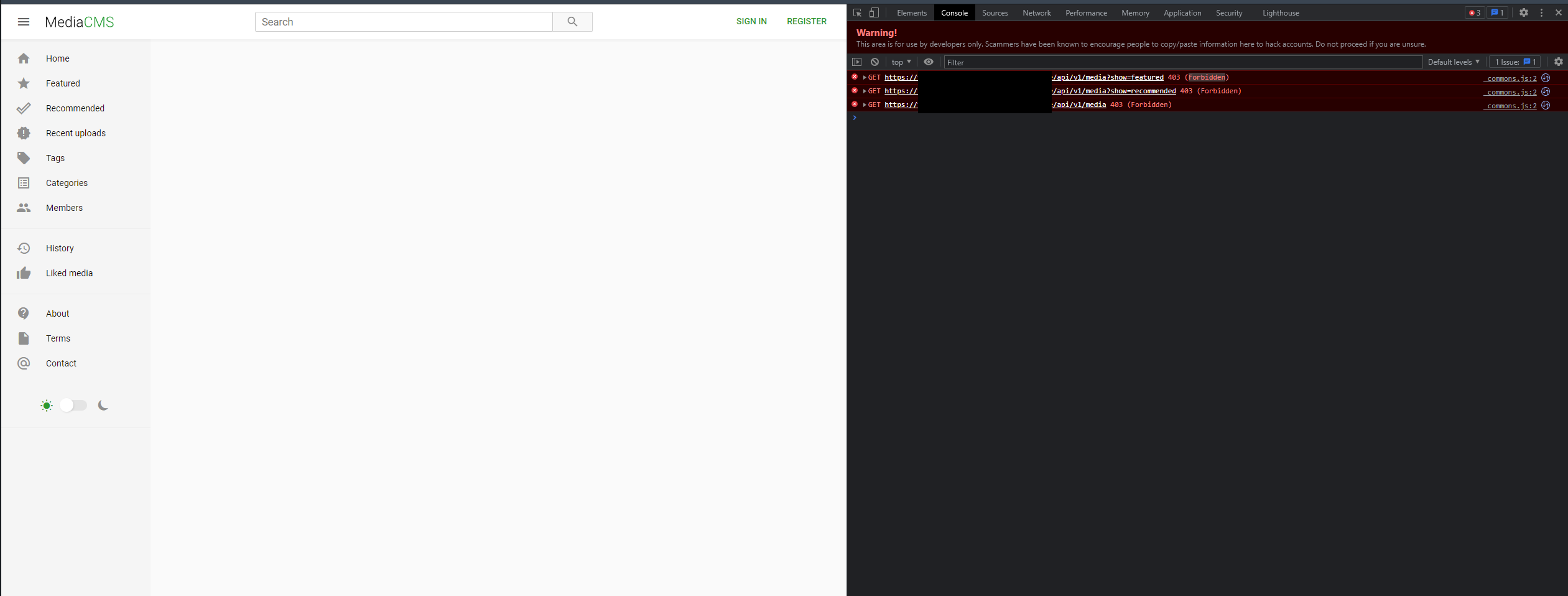 Media CMS responses "Forbidden" as anonymus · Issue #502 · mediacms-io/mediacms · GitHub