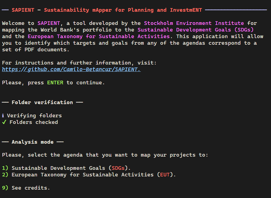 GitHub - SEI-LA-SDGs/SAPIENT: App for mapping projects to the SDGs and ...
