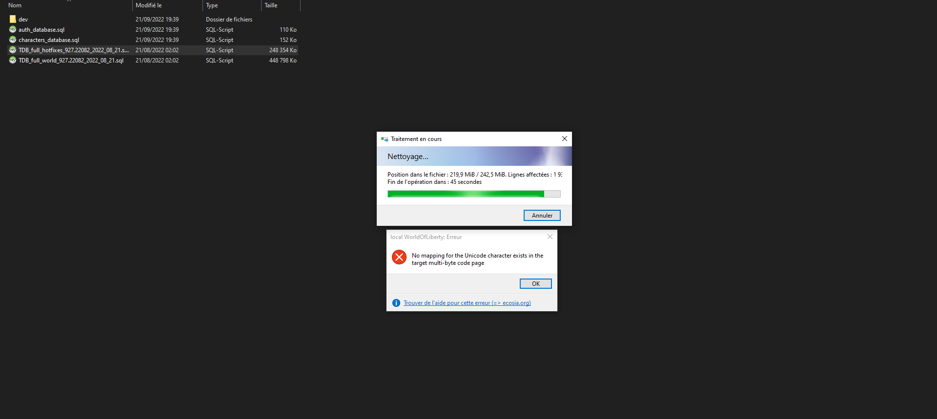 Error when installing TDB_full_Hotfixes in HeidiSQL · TrinityCore TrinityCore · Discussion ...