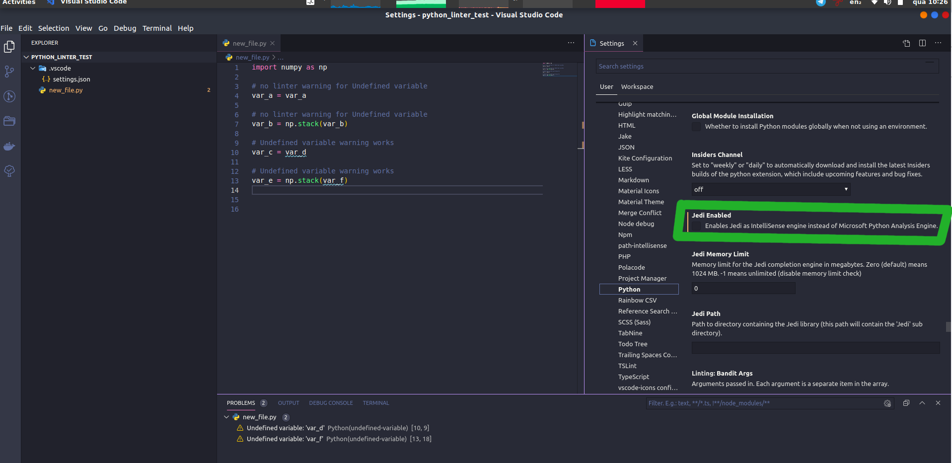 var = var does not trigger Undefined variable linter error · Issue #1762 · microsoft/python ...