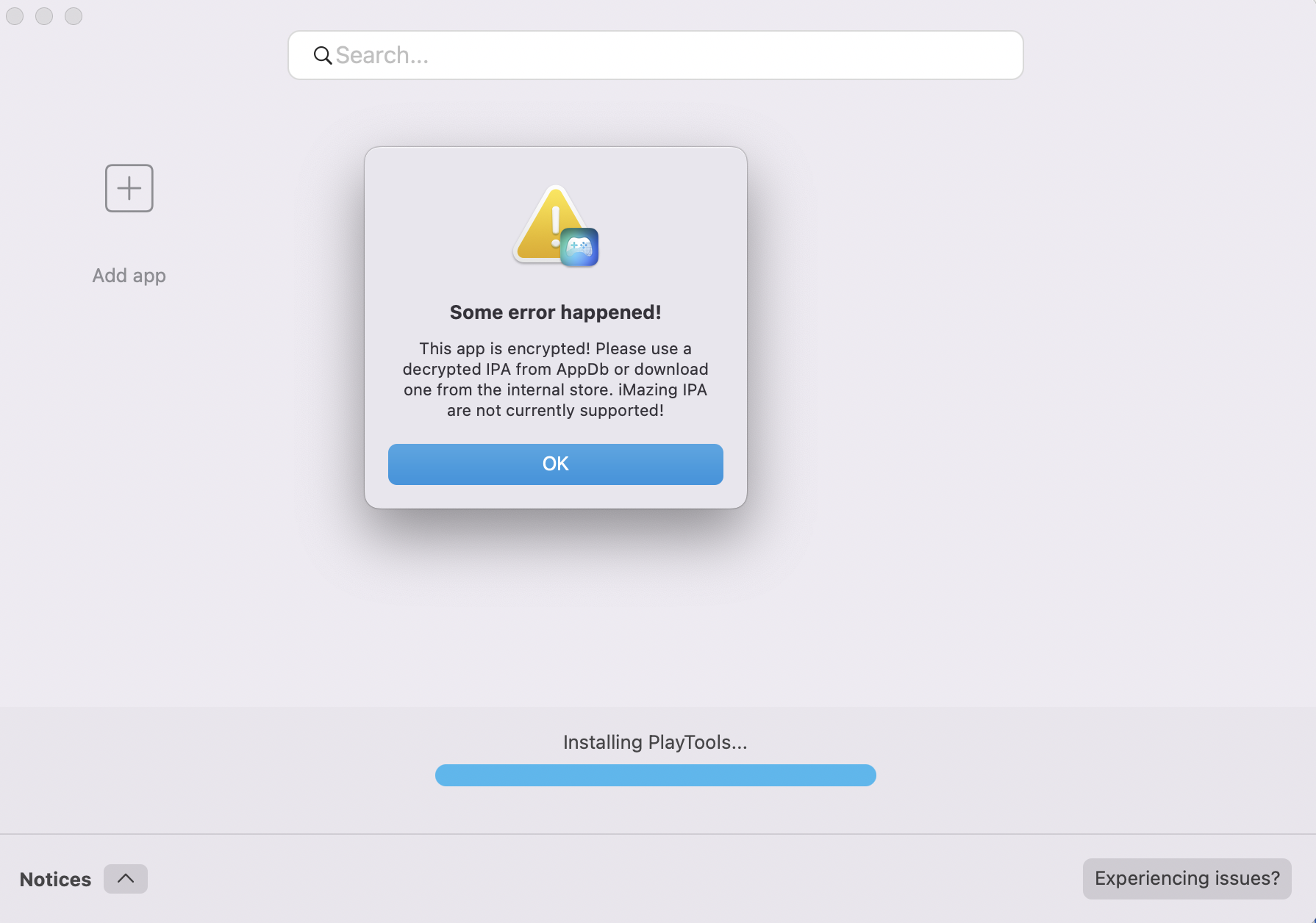 Encryption Error Message Gets Triggered By Other Issues · Issue 183 · Playcoverplaycover · Github