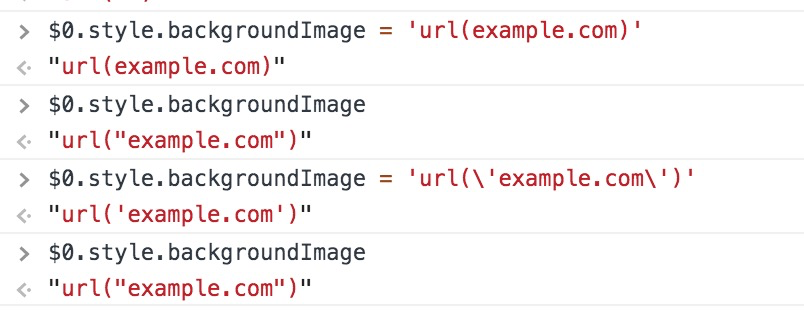 ReactDOM.render adds " " or replaces ' ' with " " for background and background-image for the ...