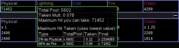 damage taken convert error · Issue #4917 · PathOfBuildingCommunity/PathOfBuilding · GitHub