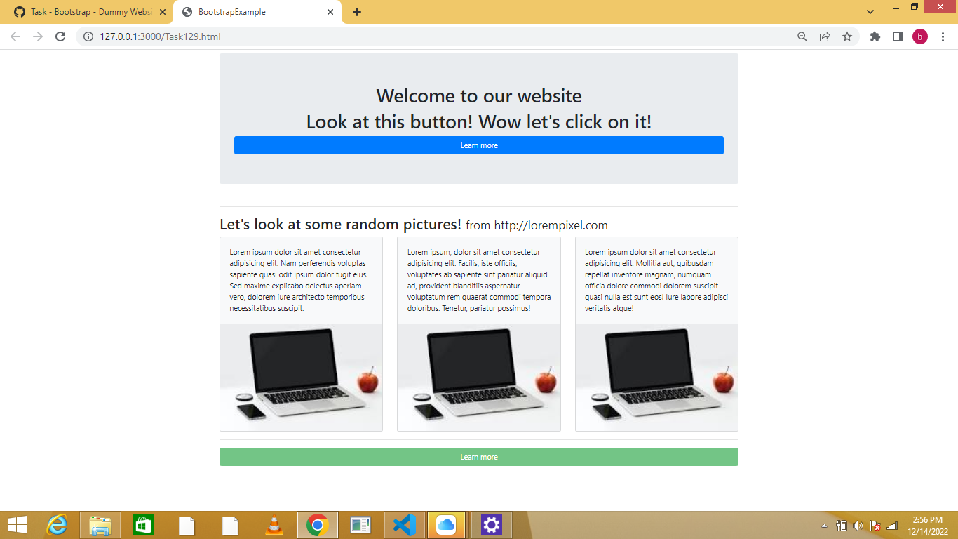Task Bootstrap Dummy Website · Akash Coded Mern · Discussion 129