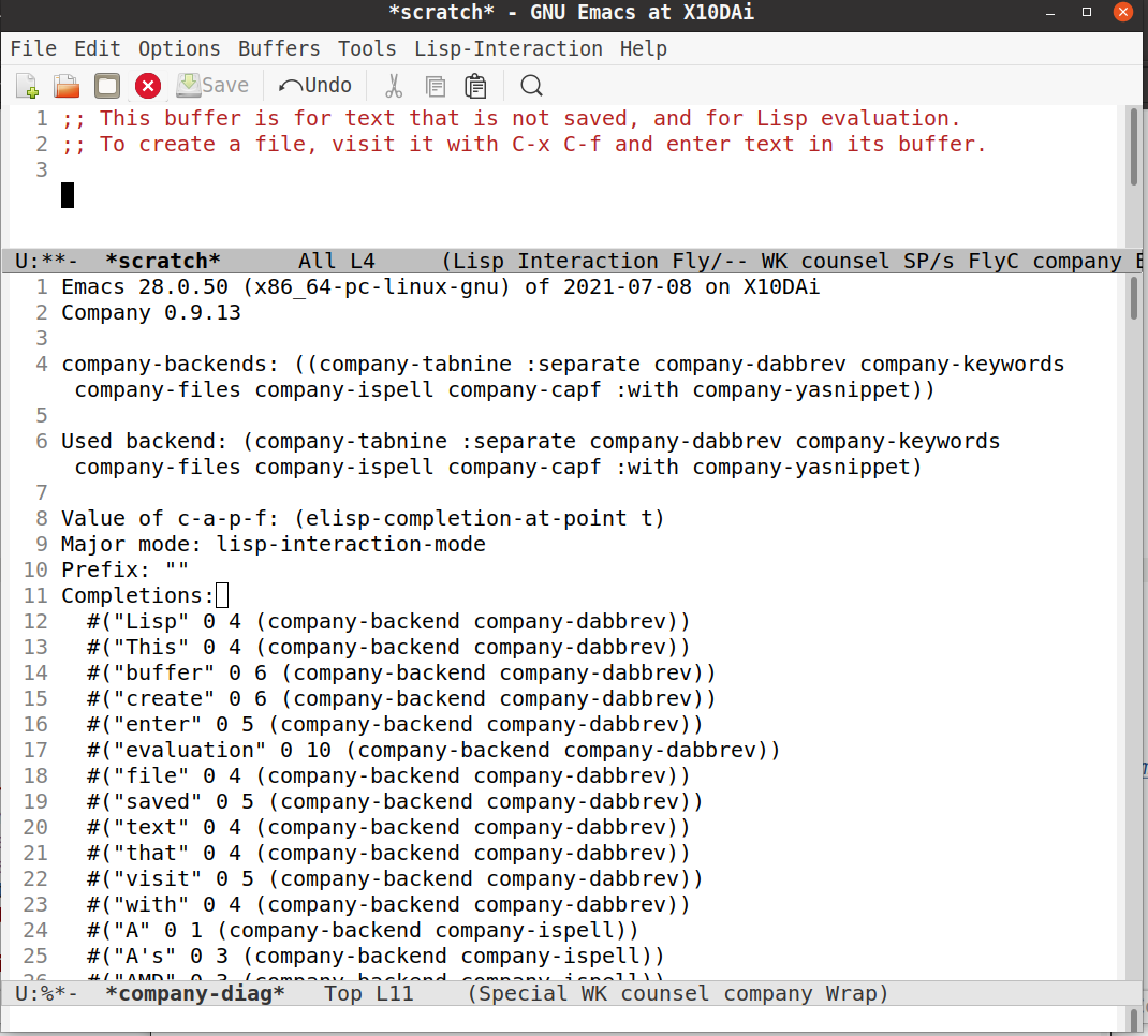 The suitable/appropriate completion settings for scratch buffer. · Issue #1130 · company-mode ...