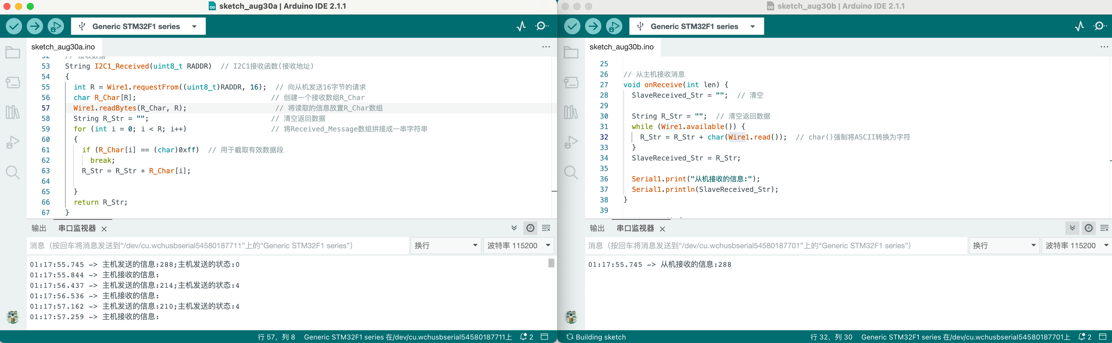 I2c Communication Problem Between Two Stm32s · Stm32duino · Discussion 2114 · Github