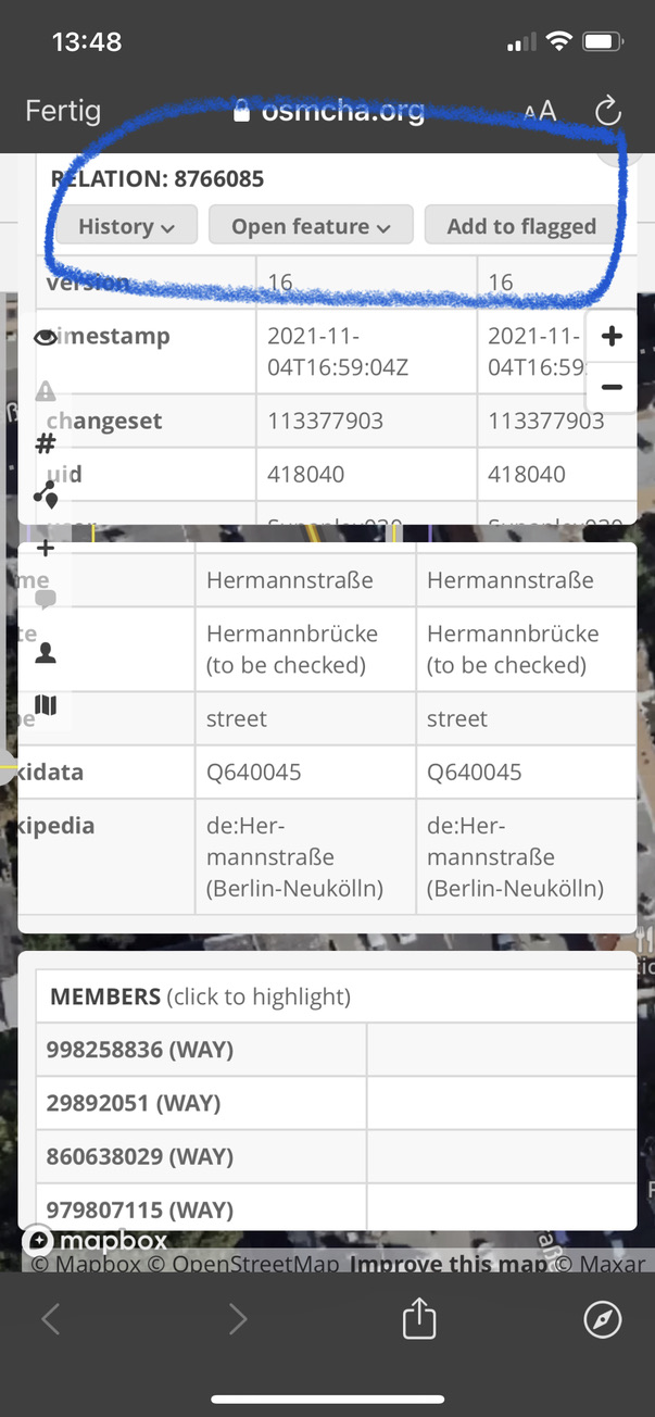 Mobile: Panels bigger than the screen · Issue #597 · OSMCha/osmcha-frontend · GitHub