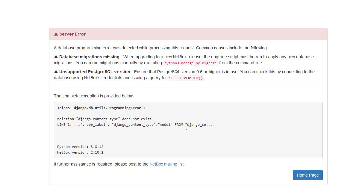 Not Able To See Netbox Home Page On · Netbox Community Netbox · Discussion 10068 · Github