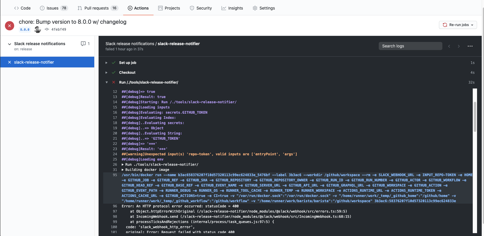 Slack Webhook is failing for release · Issue #1537 · dynatrace-oss/barista · GitHub