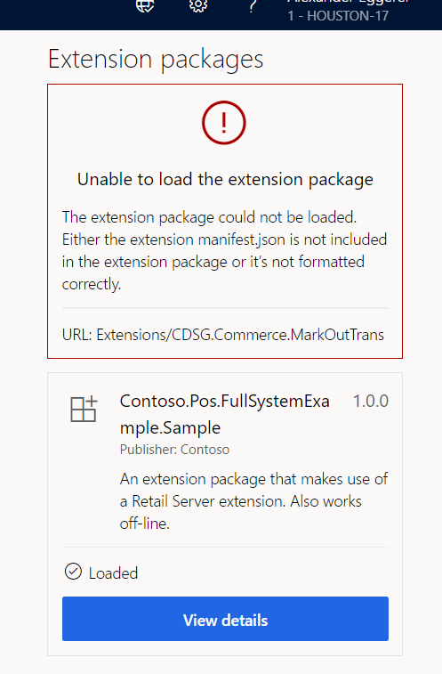 Getting error Unable to load the extension package with new package · Issue #115 · microsoft ...