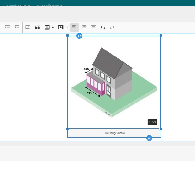 Size of pictures inside free text components doesn't get respected ...