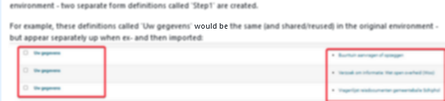 In importing several forms which share (reuse) form definitions, a separate definition is made ...