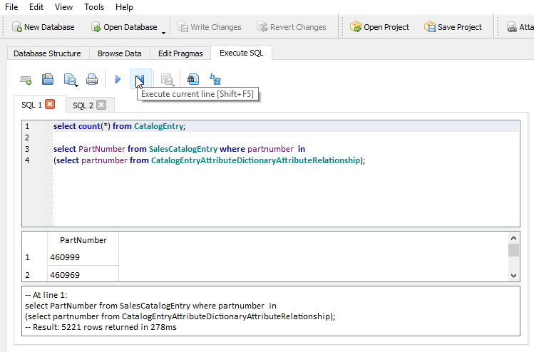 'Execute current line' in 3.11.0-beta1 · Issue #1632 · sqlitebrowser/sqlitebrowser · GitHub