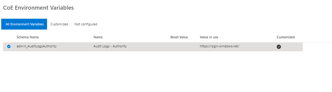 [CoE Starter Kit - COE new updates - help setting up new audit logs ...