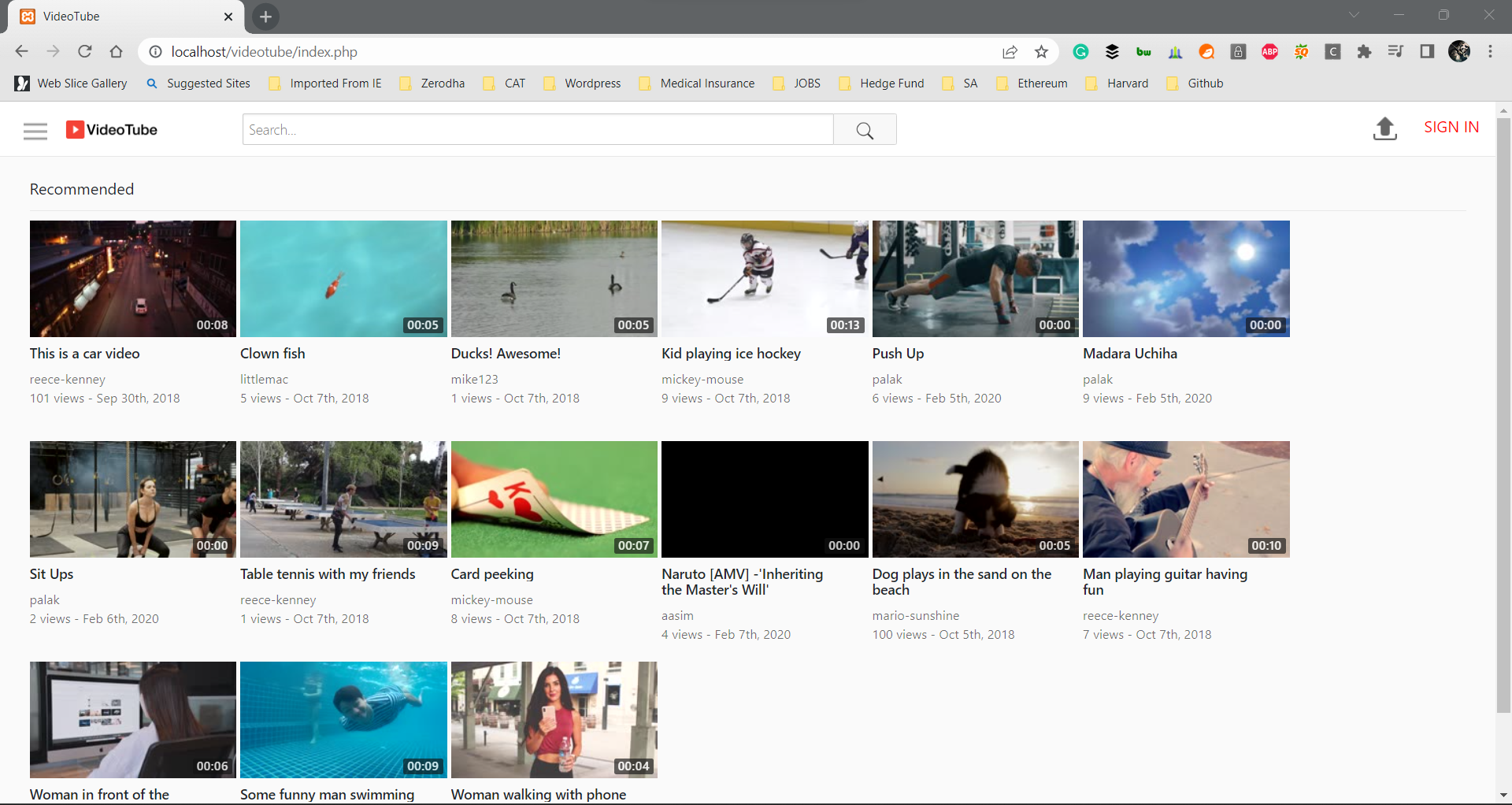 GitHub - itisaasim/Video-Tube: Youtube Clone using HTML, CSS, Javascript ,PHP and MySQL