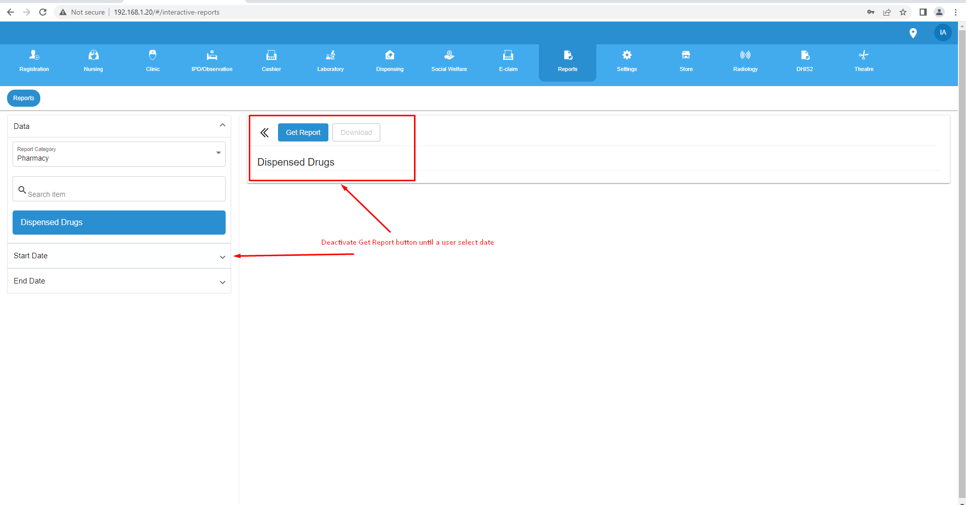 Fix bug: Deactivate Get Report button · Issue #53 · udsm-dhis2-lab/iCareConnect · GitHub