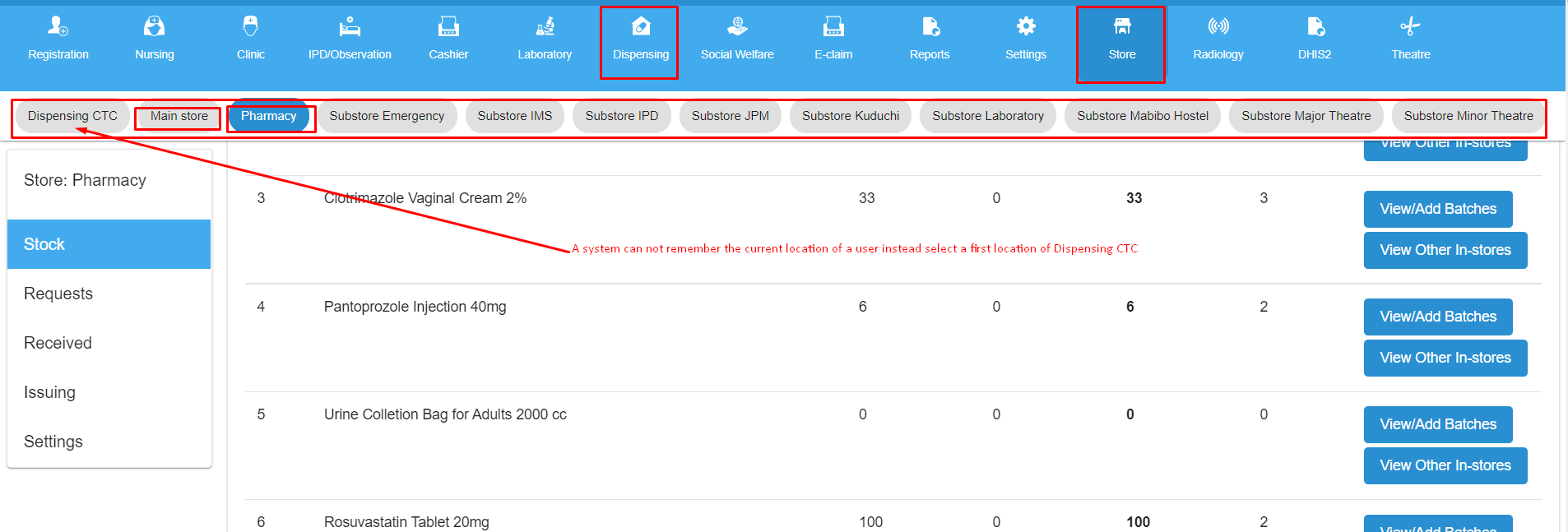 Improve the system performance on the change location in store module · Issue #121 · udsm-dhis2 ...