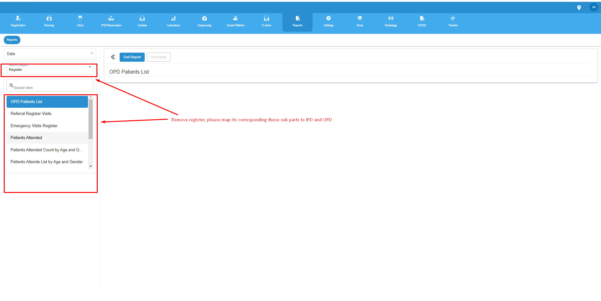 Make modification in the report by adding all sub reports found in the register to be present in ...