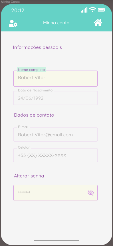 Codificação tela - Minha conta · Issue #18 · Projeto-Integrador-PI ...