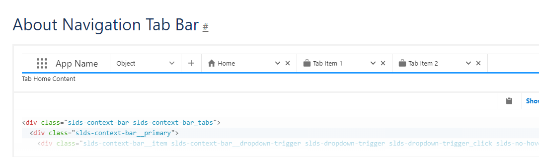Navigation Tab Bar Support · Issue 3121 · Salesforce Design System React · Github