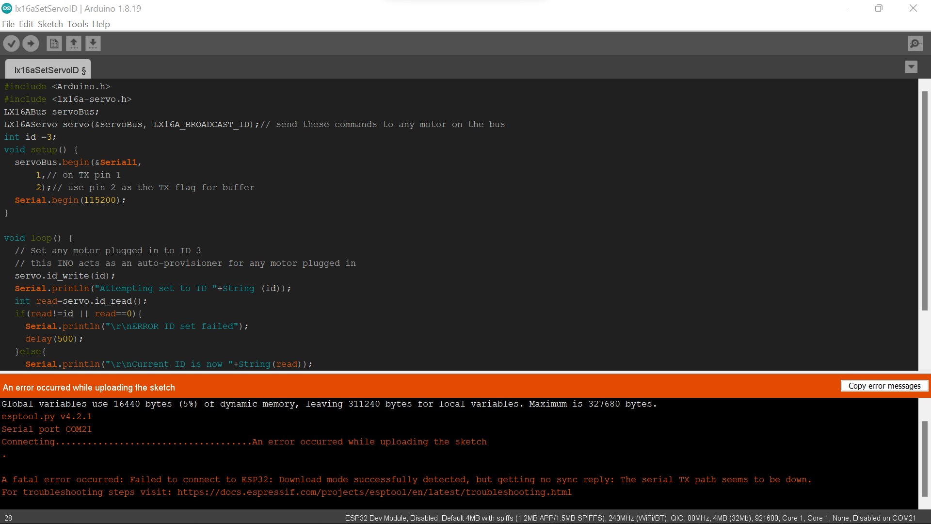 Servo not moving · Issue #10 · madhephaestus/lx16a-servo · GitHub