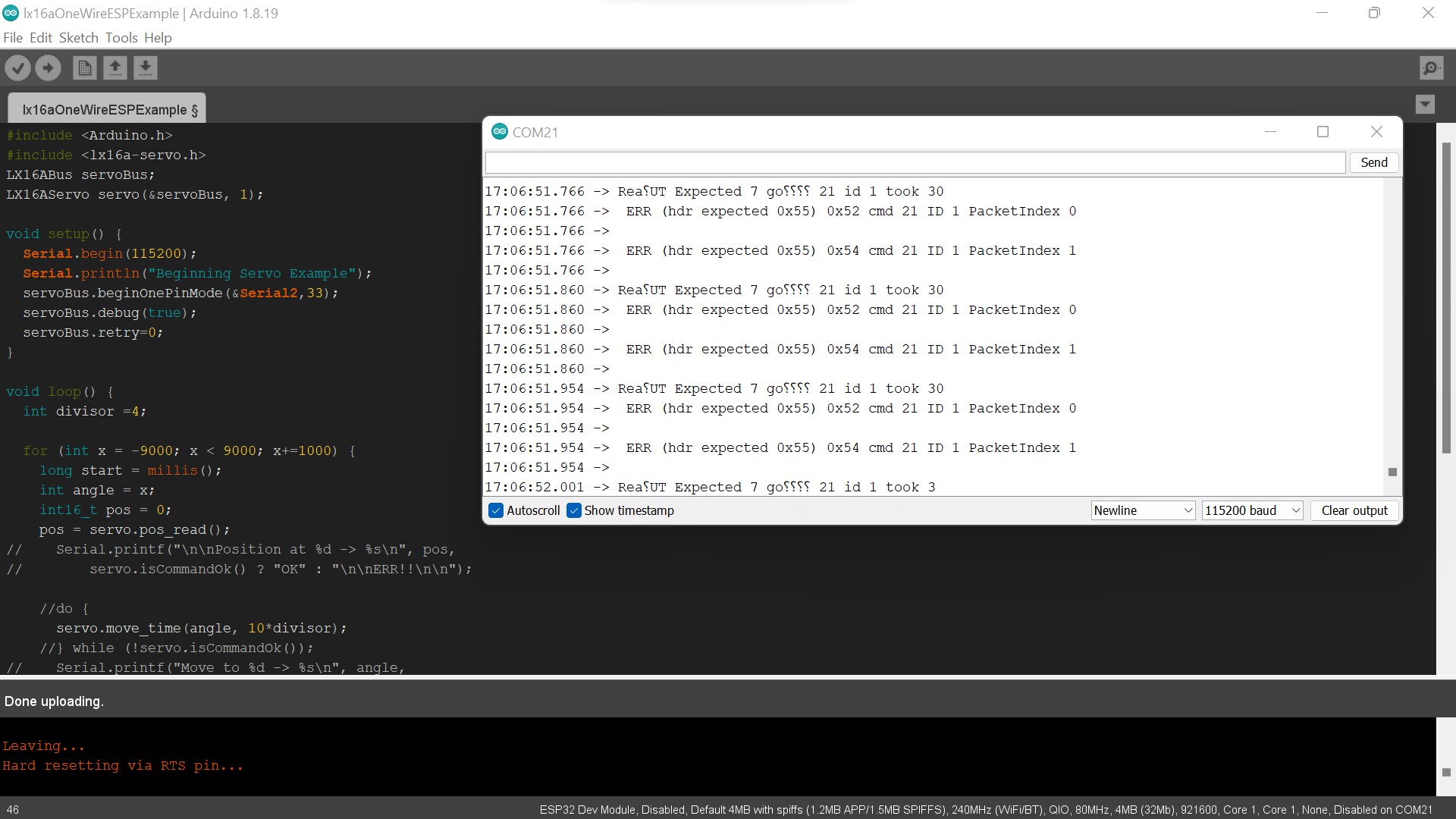 Servo not moving · Issue #10 · madhephaestus/lx16a-servo · GitHub