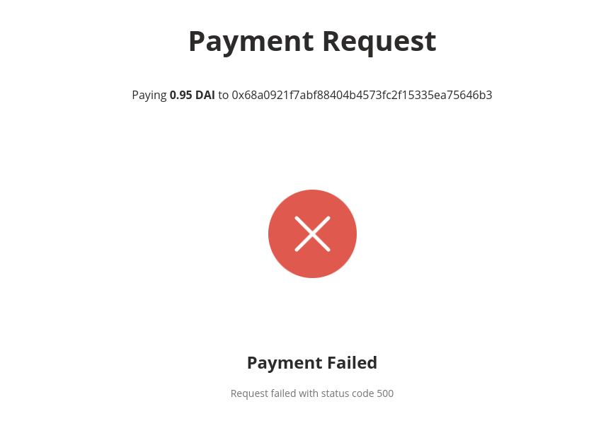 500 server error when paying with MetaMask and DAI · Issue #3 · WalletConnect/web3modal-checkout ...