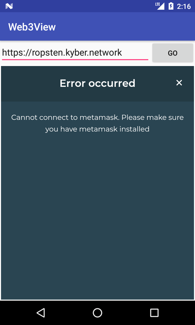 Crash in example app · Issue #4 · trustwallet/Web3View · GitHub