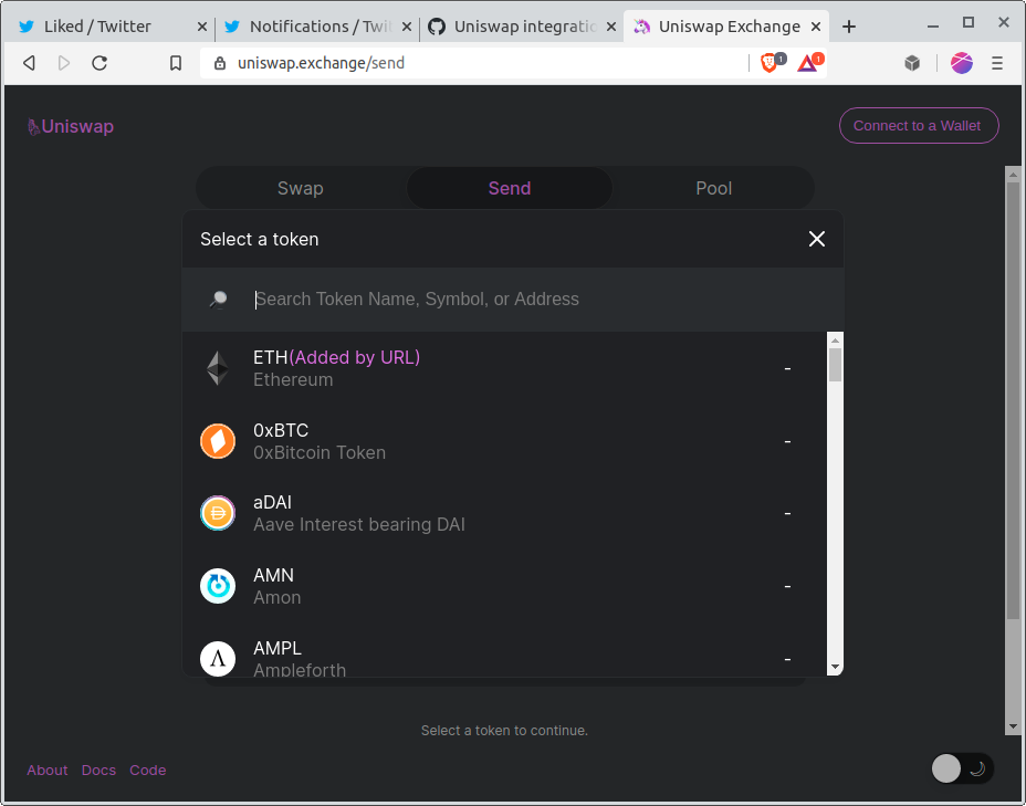 ETH ignored as outputCurrency for send · Issue #673 · Uniswap/interface · GitHub