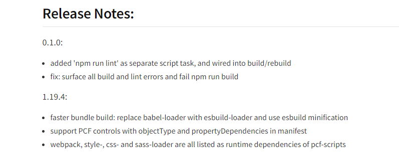 NPM packages Release Notes · Issue #358 · microsoft/powerplatform ...