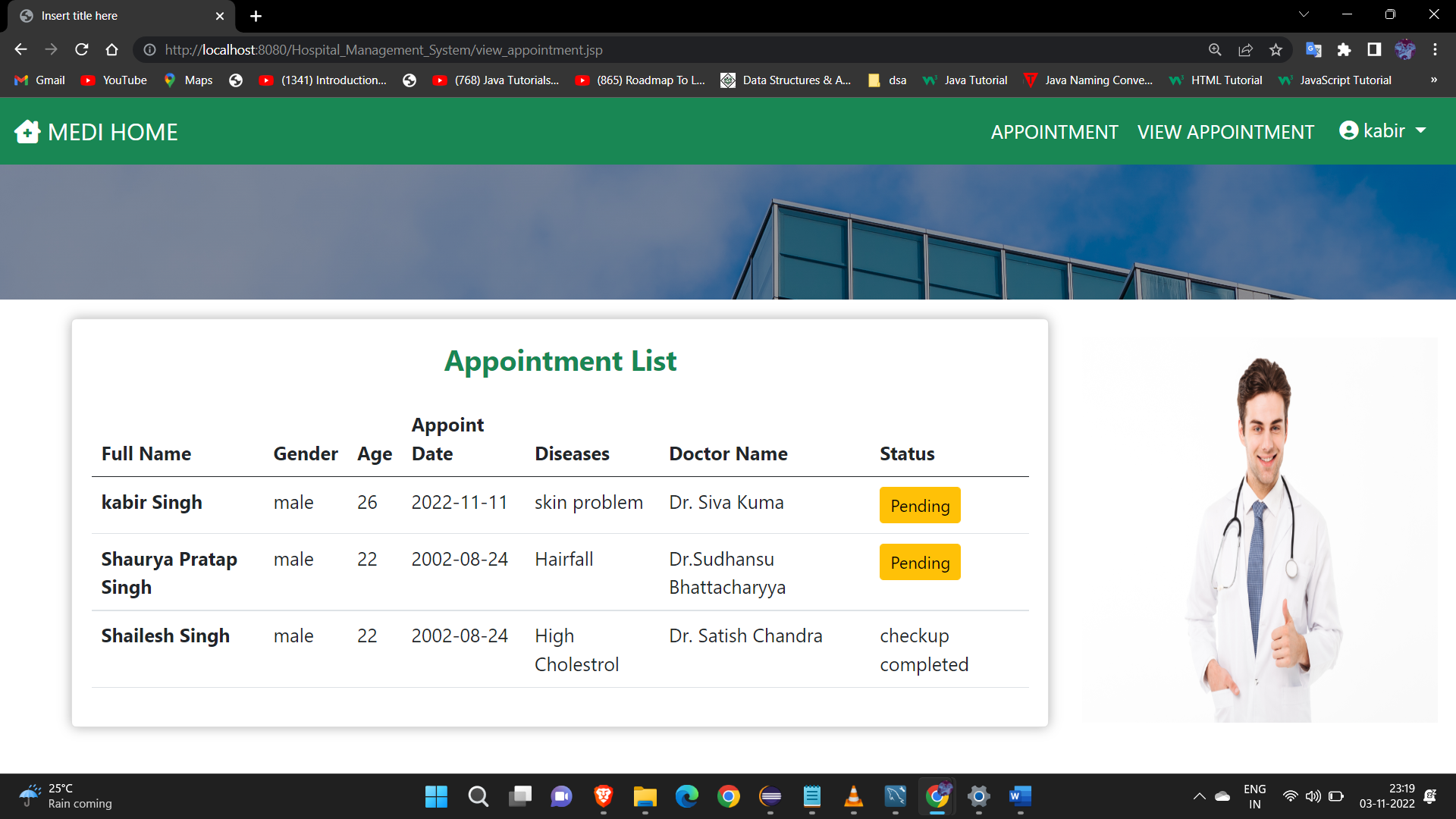 GitHub - yadavDilip7/Hospital-Management-System: This website is made ...