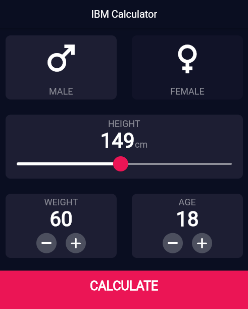 Github Mfarhandev Ibm Calculator Ibm Calculator App With 2 Pages So You Can Calculate Your Weight