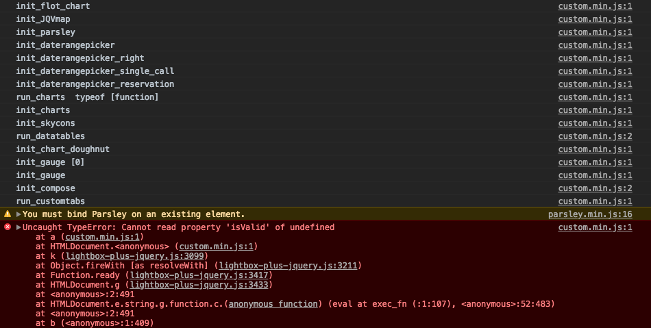 Cannot Read Property Isvalid Of Undefined · Issue 694 · Colorlibhq Gentelella · Github