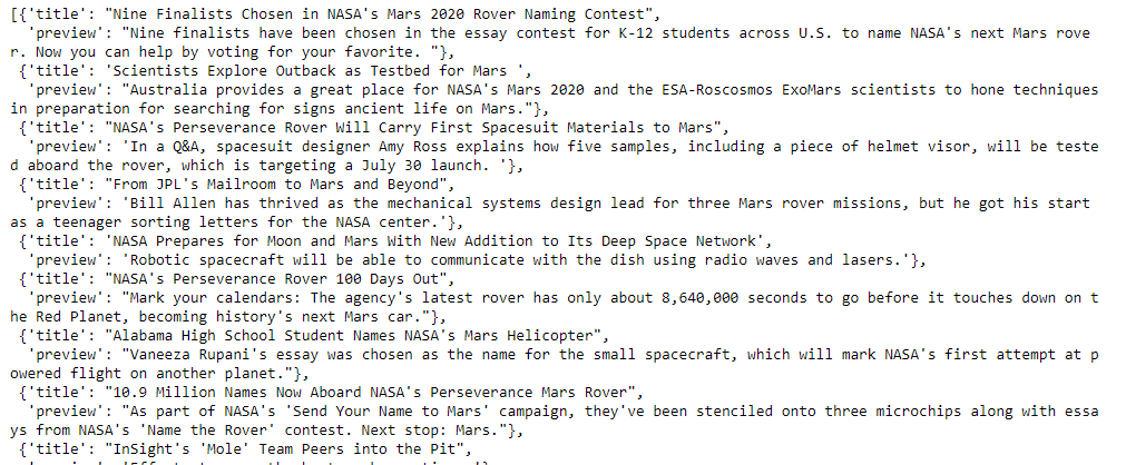 Github Snnandhiniwebscrapingchallenge Mission To Mars 
