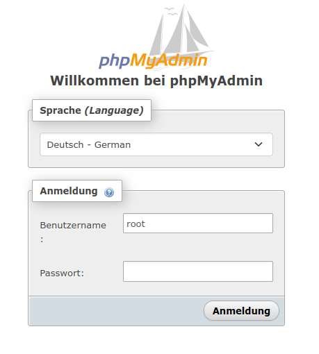 Phpmyadmin Login Page Language German Username And Colon Behind Not In The Same Line