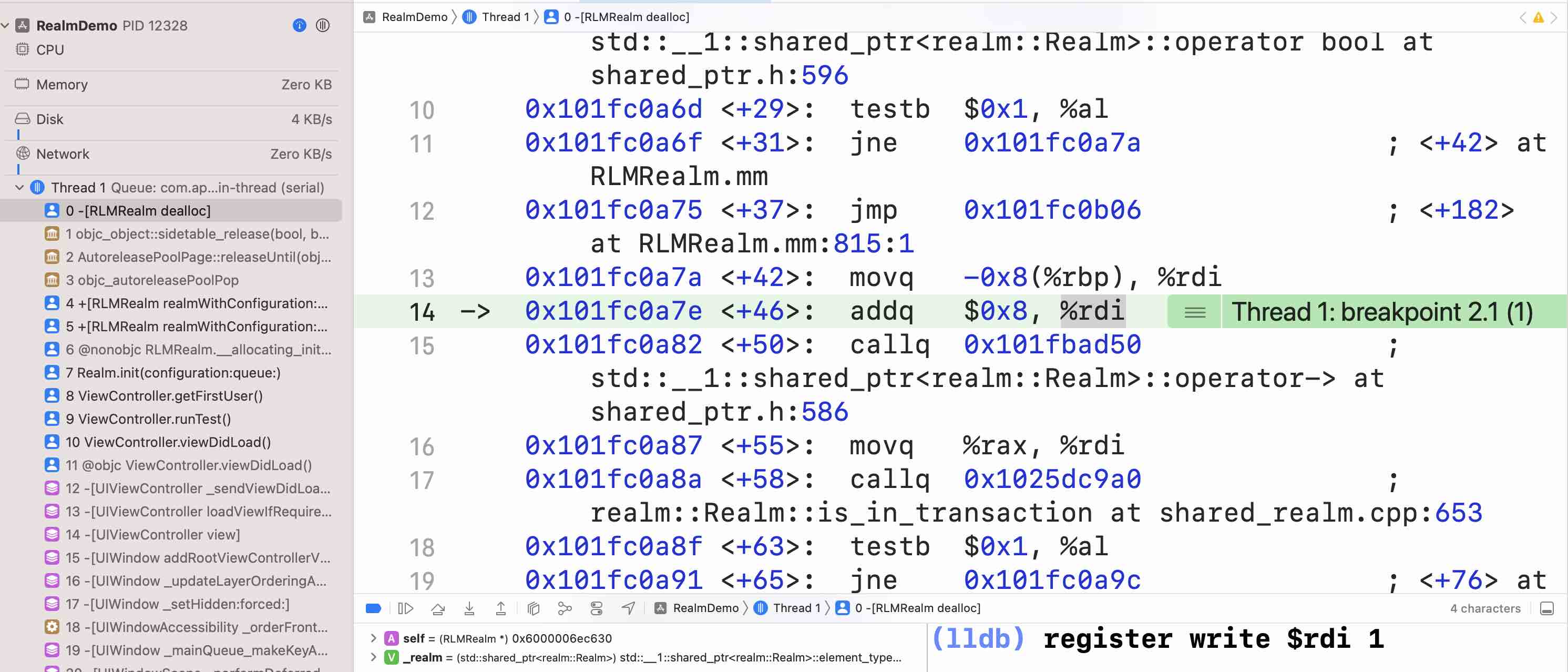 Floating crash in -[RLMRealm cancelWriteTransaction] · Issue #8235 · realm/realm-swift · GitHub