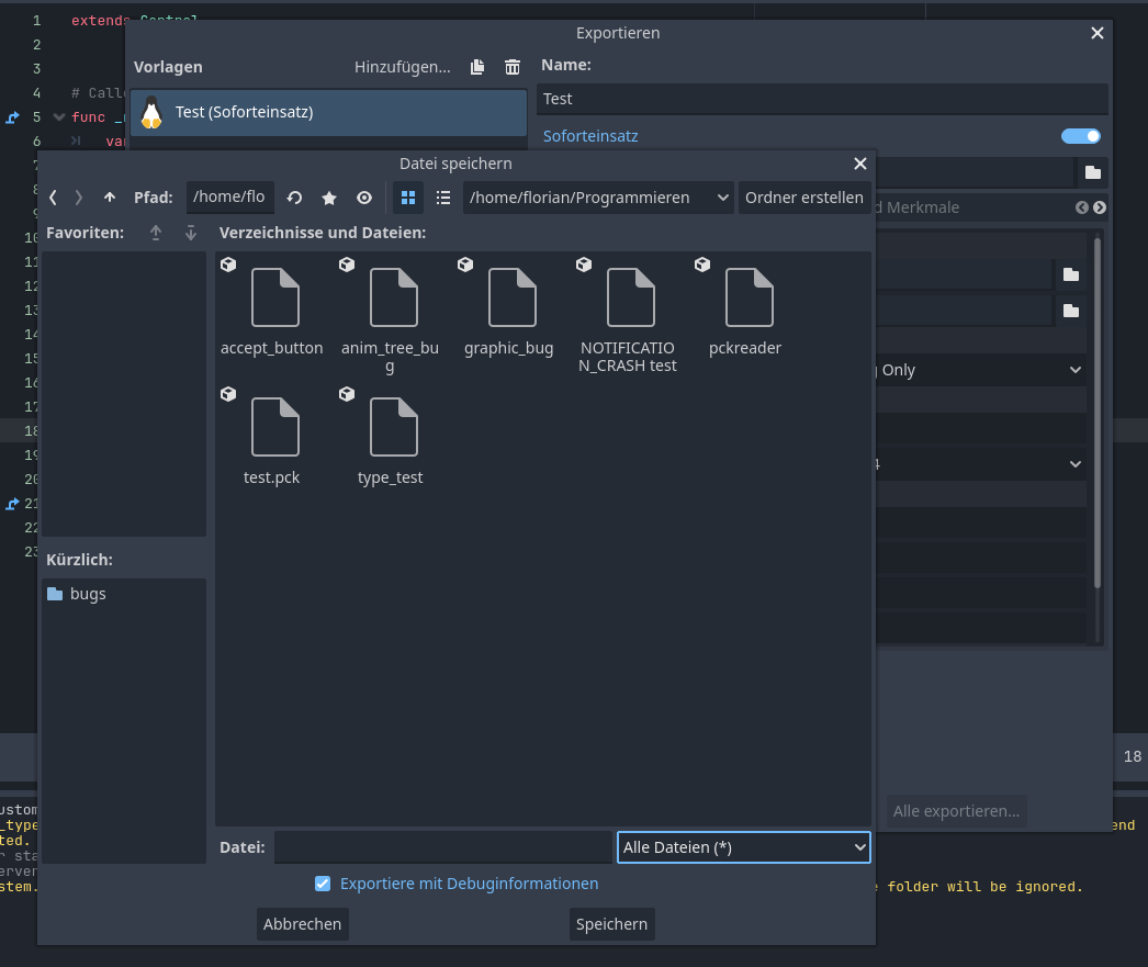 Export Dialog treats project directories as regular files · Issue #82341 · godotengine/godot ...