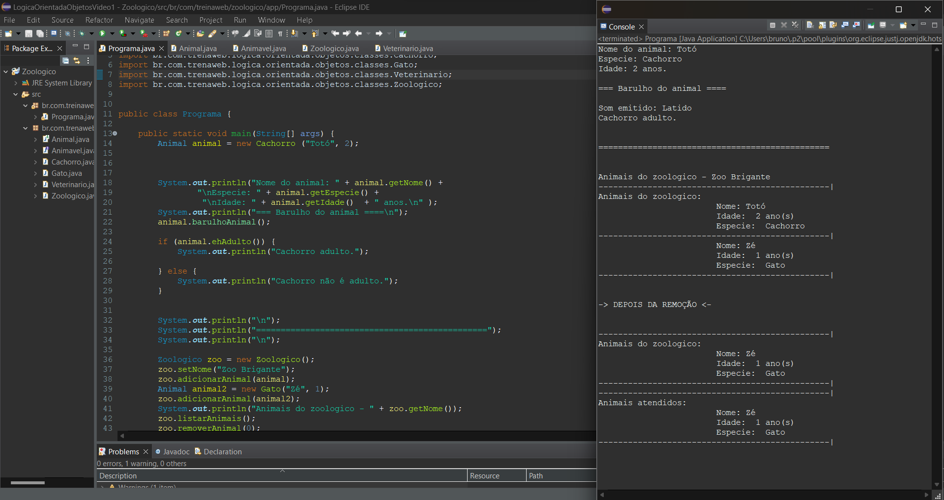 GitHub - BBrigante/Exercicio_Zoologico: Exercicio desenvolvido em Java ...