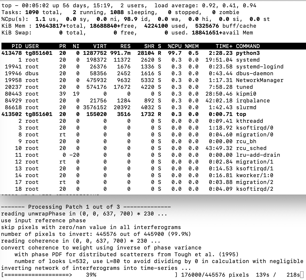 Why mintpy numpy functions don't run in parallel under linux? · Issue #346 · insarlab/MintPy ...