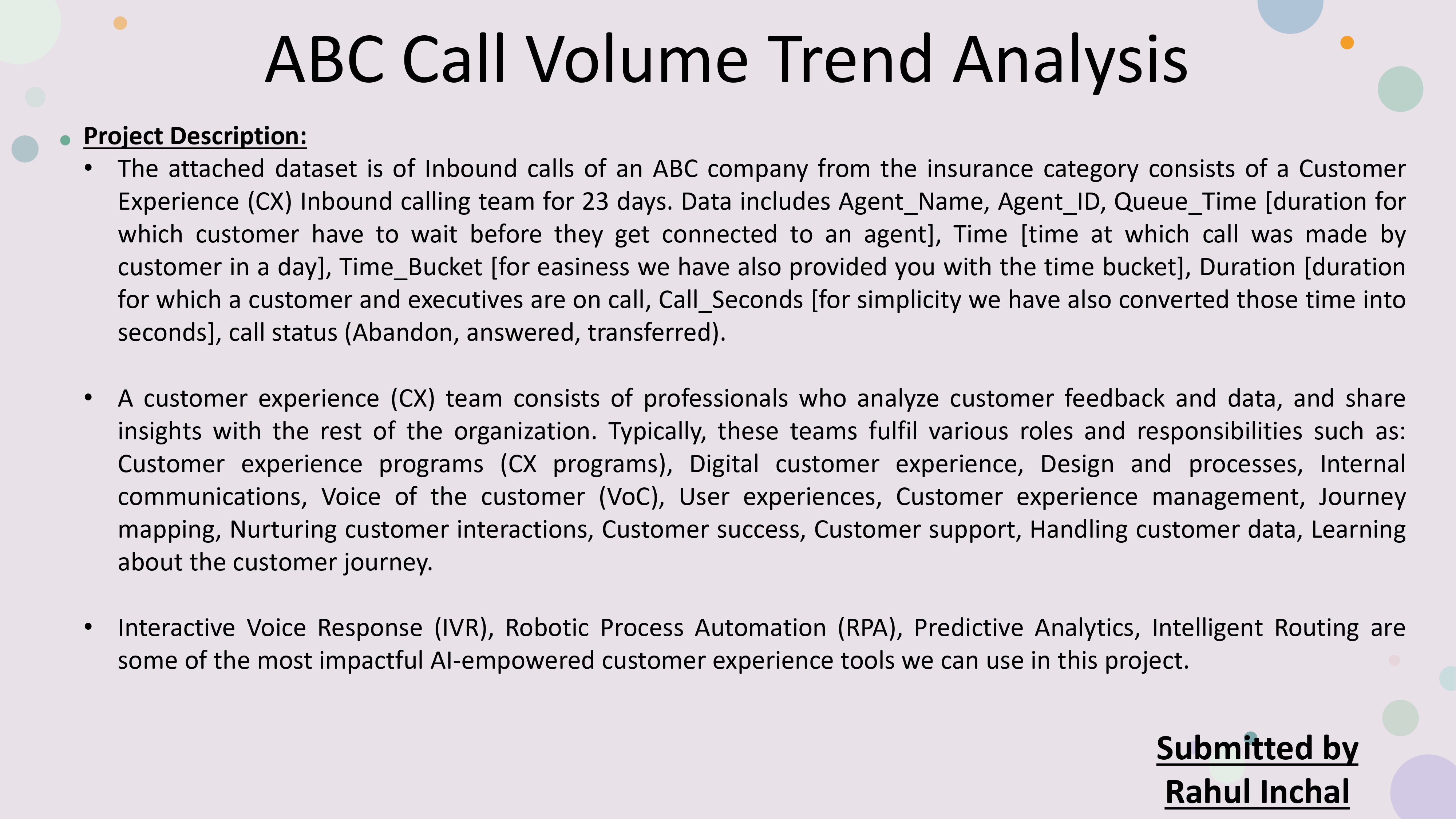 GitHub - rahulinchal/ABC-Call-Volume-Trend-analysis: Call Volume Trend ...