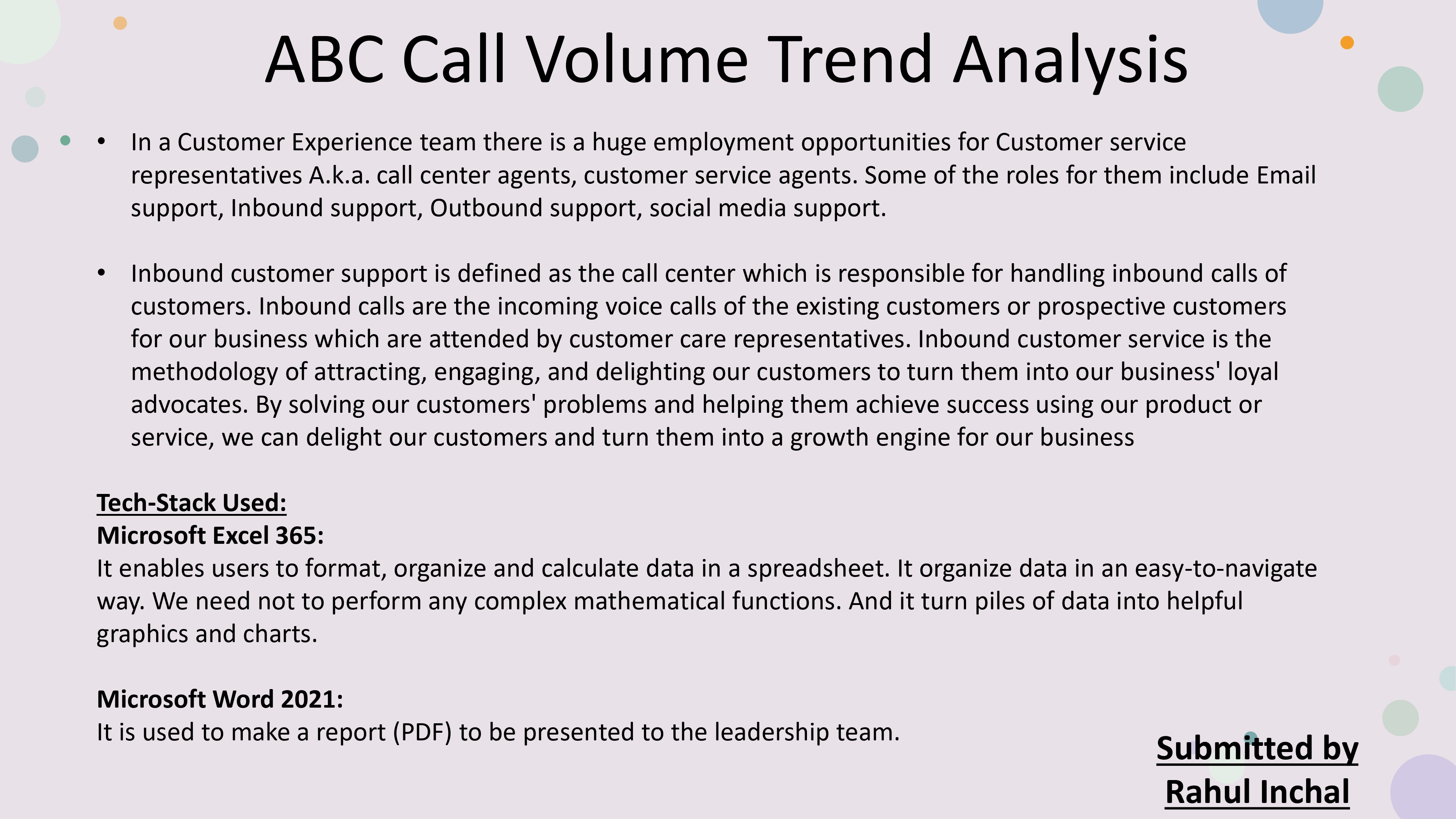 GitHub - rahulinchal/ABC-Call-Volume-Trend-analysis: Call Volume Trend ...
